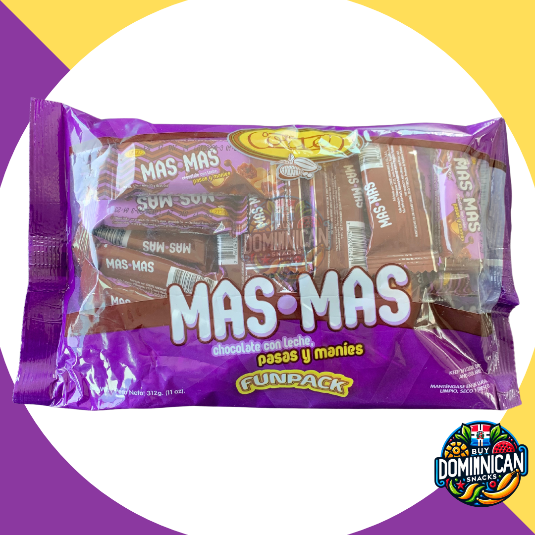 Cortes MAS MAS Fun Size Milk Chocolate with Raisins and Peanuts Candy ...
