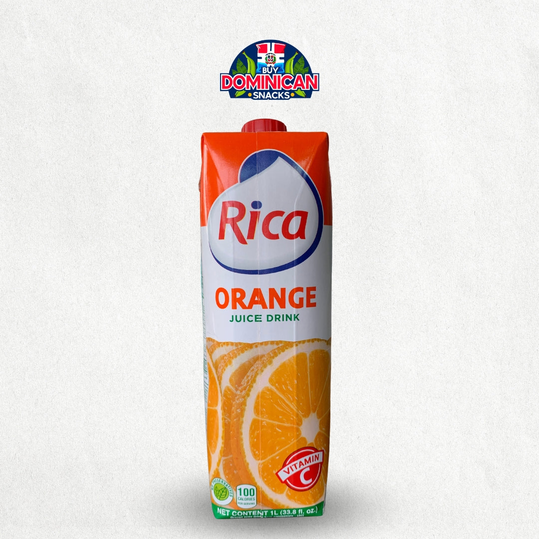 Rica Orange Juice Drink 1 Liter / Rica Bebida de Jugo de Naranja 1 Lit ...