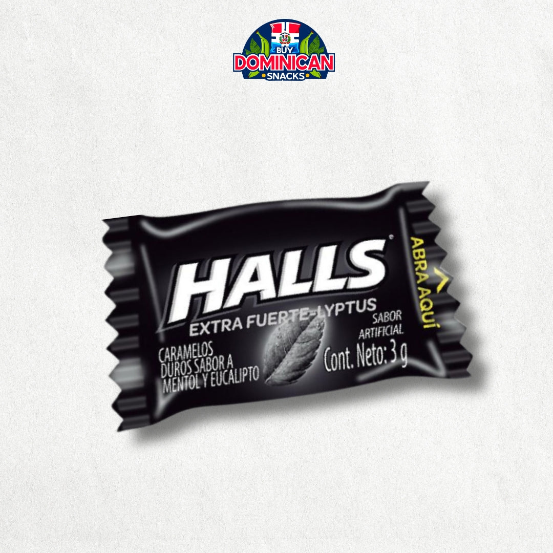 Mentas Halls Menthol Extra-Strong Lyptus Mints - 100UND de mentas ...